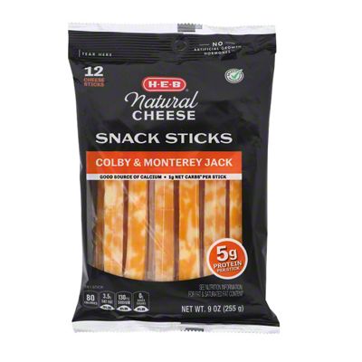 H-E-B Colby & Monterey Jack Cheese Sticks, 12 ct, 9 oz | Joe V's Smart ...