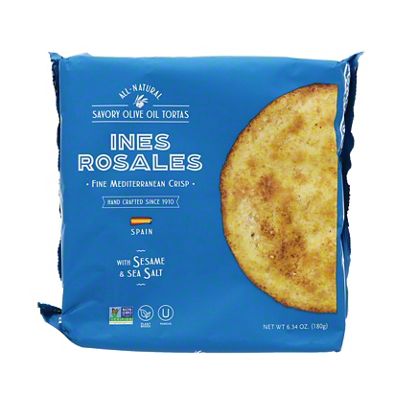 Ines Rosales Savory Olive Oil Tortas with Sesame & Sea Salt, 6.3 oz ...