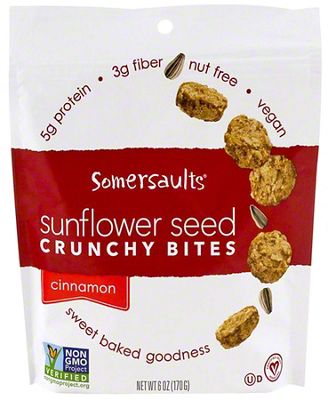 Somersault Snack Co. Cinammon Crunch Sunflower Seed Crunchy Bites, 5 oz ...