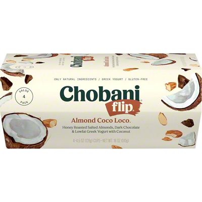 Chobani Flip Low-Fat Almond Coco Loco Greek Yogurt, 4 ct | Joe V's ...