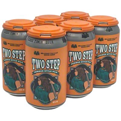 Brazos Valley Brewing Two Step German Style Pils Beer 12 oz Cans, 6 pk ...
