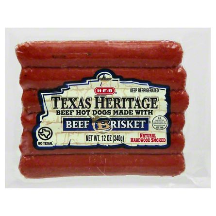 H-E-B Texas Heritage Beef Brisket Hot Dogs, 6 ct | Central Market ...
