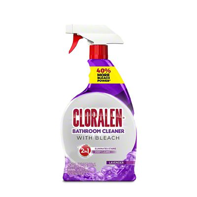 Cloralen Bathroom Cleaner with Bleach Spray - Lavender Scent, 22 oz ...