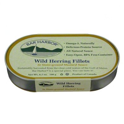 Bar Harbor Wild Herring Fillets in Stone Ground Mustard Sauce, 7 oz ...