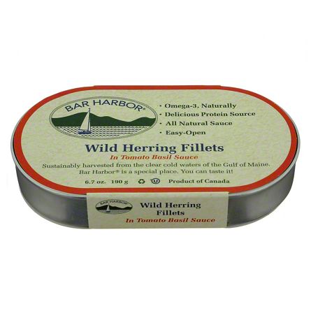 Bar Harbor Wild Herring Fillets In Tomato Basil Sauce, 7 oz | Central ...
