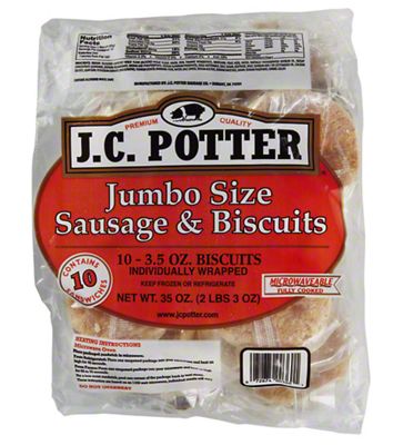 J.C. Potter Jumbo Size Sausage & Biscuits, 10 ct. | Joe V's Smart Shop ...