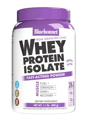 Bluebonnet Whey 26g Protein Isolate Powder - Original, 1.1 lb | Central ...
