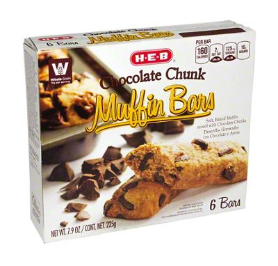 H-E-B Chocolate Chunk Muffin Bars, 6 ct | Central Market - Really Into Food