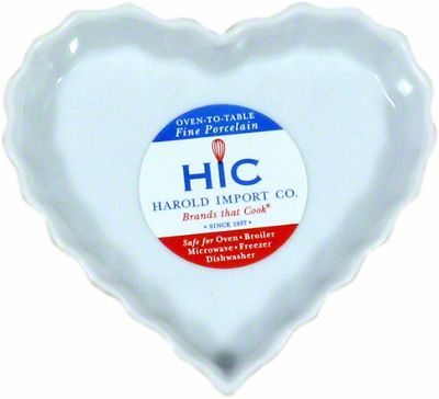 Harold Imports Whiteware Heart Crème Brûlée 5 Inch Dish, 5 inch ...