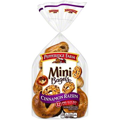 Pepperidge Farm Cinnamon Raisin Mini Bagels, 12 ct | Central Market ...