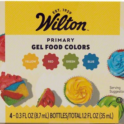 Wilton Primary Colors Gel Food Coloring Set, 1.2 oz | Central Market ...