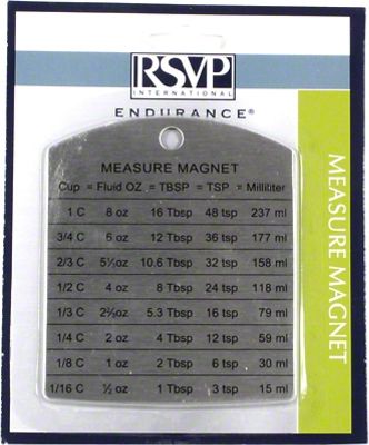 RSVP International Stainless Steel Measuring Conversion Magnet, Ea ...