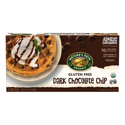 Nature's Path Organic Gluten Free Frozen Waffles - Dark Chocolate Chip ...