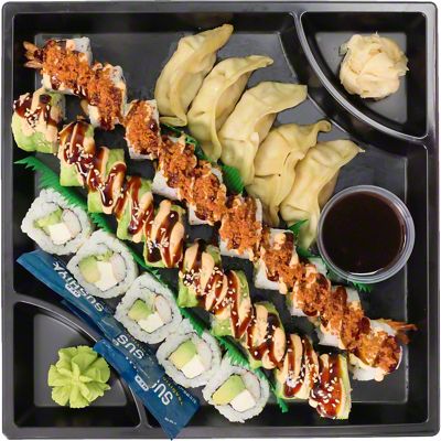 H-E-B Sushiya Sushi & Pot Stickers Party Tray - Fiesta 1, 30 pc | Joe V ...