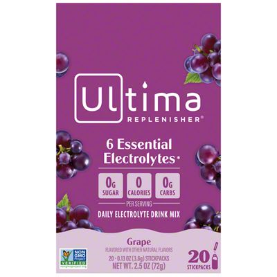 Ultima Replenisher Electrolyte Hydration Powder Stick Packs - Grape, 20 ...