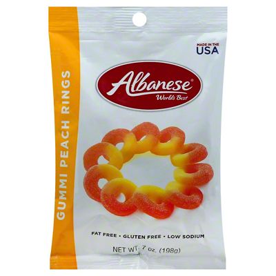 Albanese World's Best Gummi Peach Rings, 7 oz | Central Market - Really ...