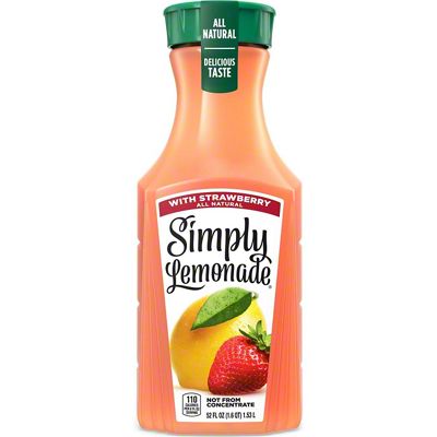 Simply Lemonade with Strawberry, 52 oz | Central Market - Really Into Food