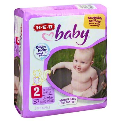H-E-B Baby Jumbo Pack Diapers – Size 2, 37 ct | Central Market - Really ...