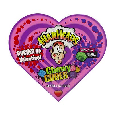 Warheads Sour Chewy Cubes Valentine's Heart Box, 2 oz | Central Market ...