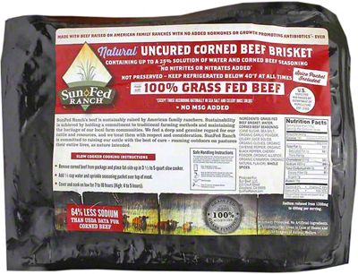 SunFed Ranch Uncured Grass Fed Ready-To-Cook Corned Beef Brisket ...