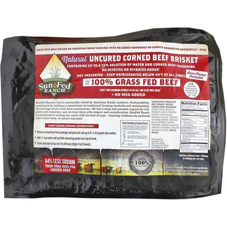 SunFed Ranch Uncured Grass Fed Ready-To-Cook Corned Beef Brisket ...