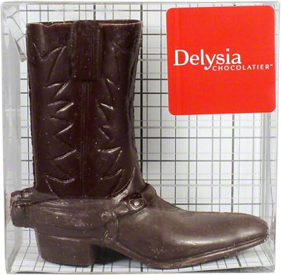 Delysia Chocolatier Solid Dark Chocolate Cowboy Boot, 11 oz | Central ...