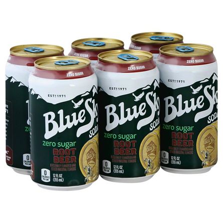 Blue Sky Root Beer Zero Sugar 12 oz Cans, 6 pk | Central Market ...