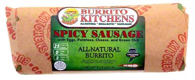 Burrito Kitchens Spicy Sausage Burrito, 8 oz | Central Market - Really ...