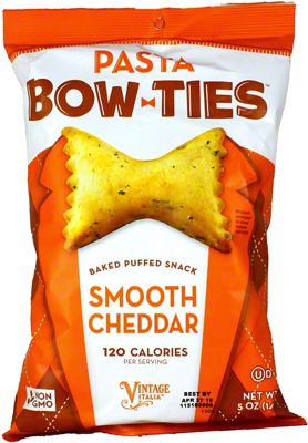 Vintage Pasta Bow Ties Smooth Cheddar Baked Puff Snacks, 5 oz | Central ...