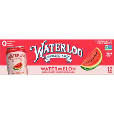 Waterloo Watermelon Sparkling Water 12 pk Cans, 12 oz | Central Market ...