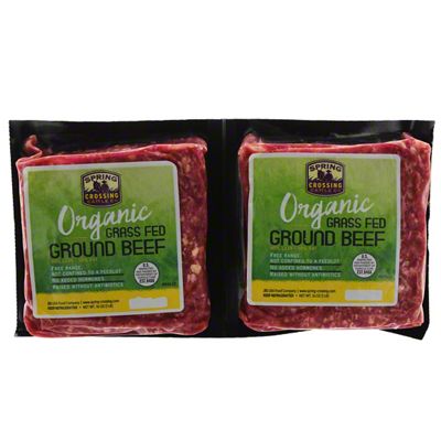 Spring Crossing Organic Grass Fed Ground Beef 90% Lean, 2 lb | Central ...