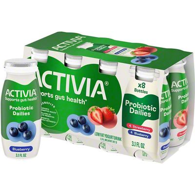 Activia Low Fat Probiotic Dailies Strawberry & Blueberry Yogurt Drink ...