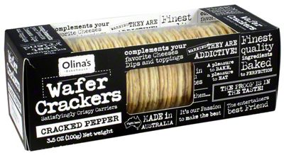 Olina's Bakehouse Cracked Pepper Wafer Crackers, 3.5 oz | Central ...