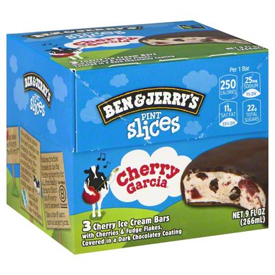 Ben & Jerrys Pint Slices Cherry Garcia Ice Cream Bars, 3 ct | Central ...