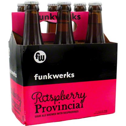 Funkwerks Raspberry Provincial Sour Ale Beer 11.2 oz Bottles, 6 pk ...