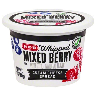 H-E-B Whipped Mixed Berry Cream Cheese, 8 oz | Central Market - Really ...