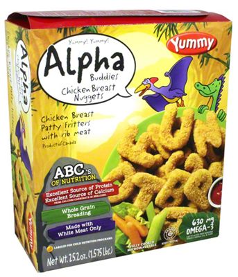 Yummy Alpha Buddies Chicken Nuggets Letter Shaped, 25.20 oz | Central ...