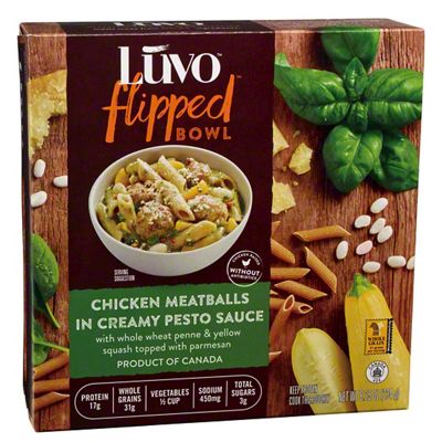 Luvo Flipped Bowl Chicken Meatballs in Creamy Pesto Sauce, 8.25 oz ...