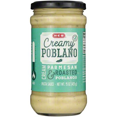 H-E-B Creamy Poblano Pasta Sauce, 15 oz | Joe V's Smart Shop | Low ...