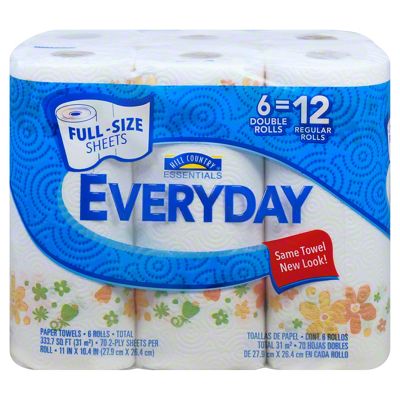 Hill Country Essentials Everyday Full Size Sheets Double Roll Paper ...