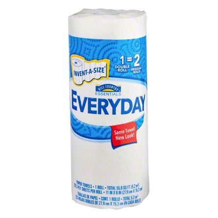 Hill Country Essentials Everyday Invent-A-Size Double Roll Paper Towels ...