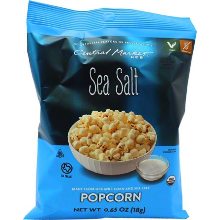 Central Market Sea Salt Popcorn, .65 oz | Central Market - Really Into Food