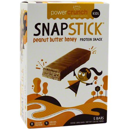 Power Crunch Kids Snapstick Peanut Butter Honey Protein Bars, 5 ct ...