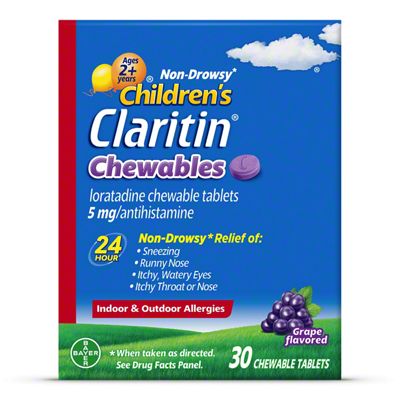 Claritin Children's Chewables Allergy 24-Hour Relief Tablets - Grape ...
