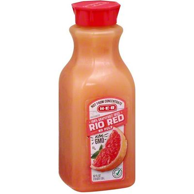 H-E-B No Pulp Rio Red Grapefruit Juice, 52 oz | Joe V's Smart Shop | Low Prices & Quality Groceries