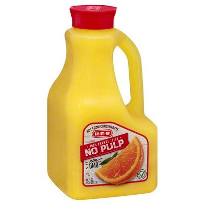 H E B 100 Orange Juice No Pulp 89 oz Joe V s Smart Shop Low Prices Quality Groceries