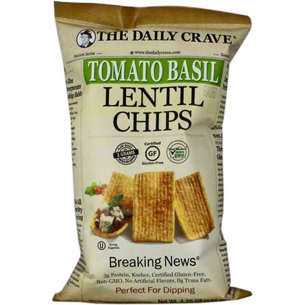 The Daily Crave Lentil Chips Tomato Basil, 4.25 OZ | Central Market ...