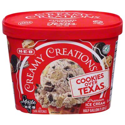 H-E-B Creamy Creations Cookies Over Texas Ice Cream, 1/2 gal | Joe V's ...