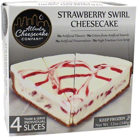 Atlanta Cheesecake Company Strawberry Swirl Cheesecake, 12 oz | Joe V's ...