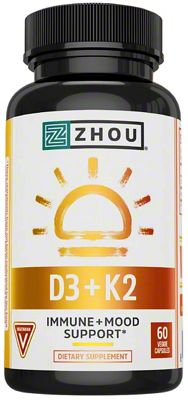 Zhou D3 + K2 Capsules, 60 ct | Central Market - Really Into Food